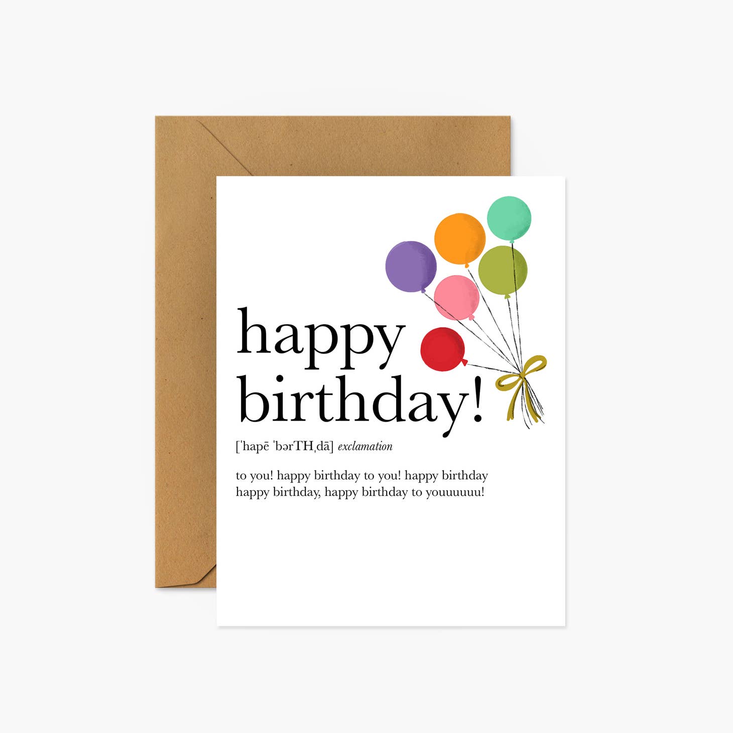 Happy Birthday Definition Illustrated - Birthday Card – Sadie's Shop